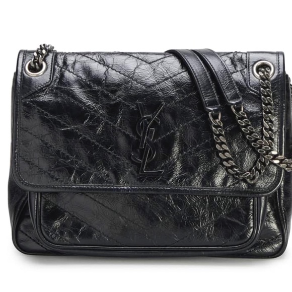 Yves Saint Laurent | Bags | Ysl Nikki Medium Shiny Calfskin Soft And ...